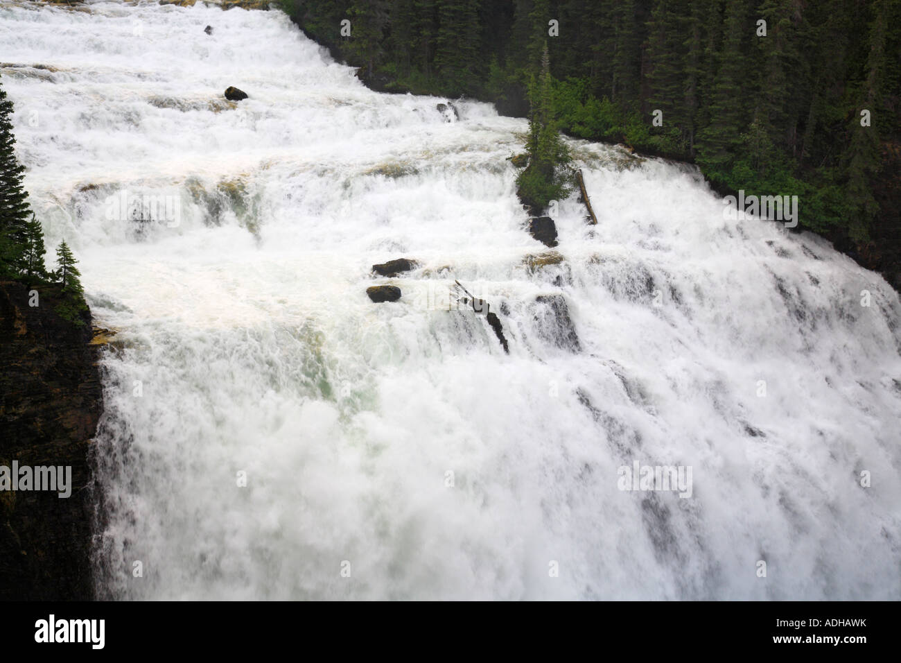 Cascade Falls on the Iskut river Kinaskan Lake Provincial Park British ...
