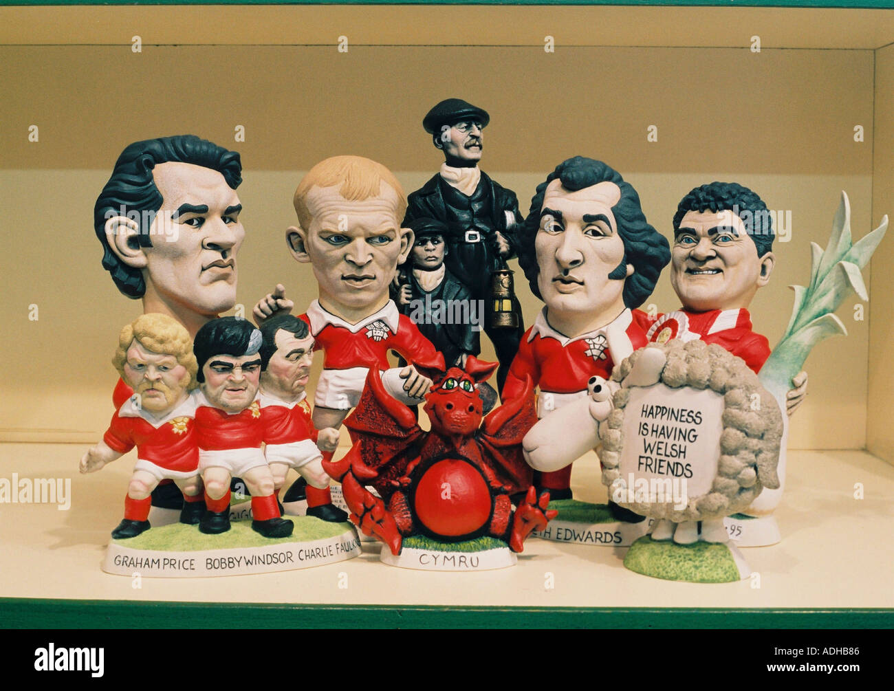 Ornamental Welsh Figures The Grogg Shop Pontypridd 49078NT Stock Photo ...