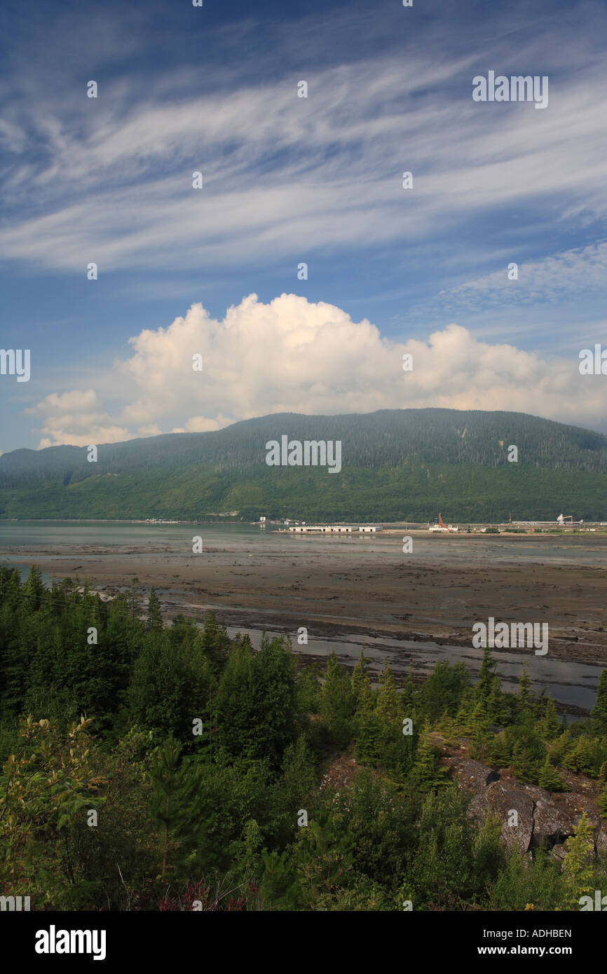 Kitimat river estuary and industrial area from Minette Bay Kitimat ...