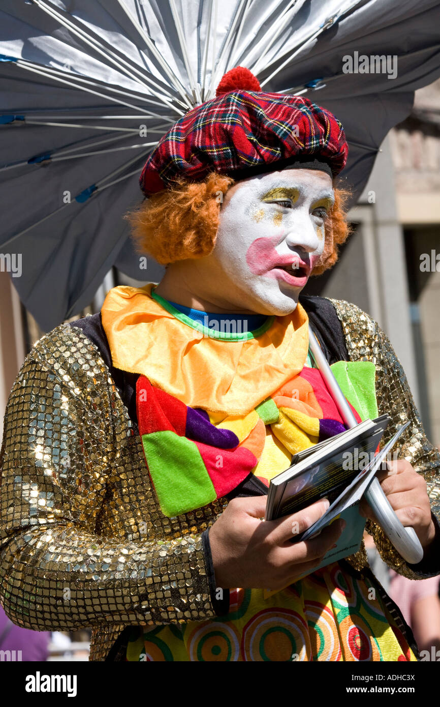 Clown from the stage production A Wish at the Edinburgh festival fringe ...
