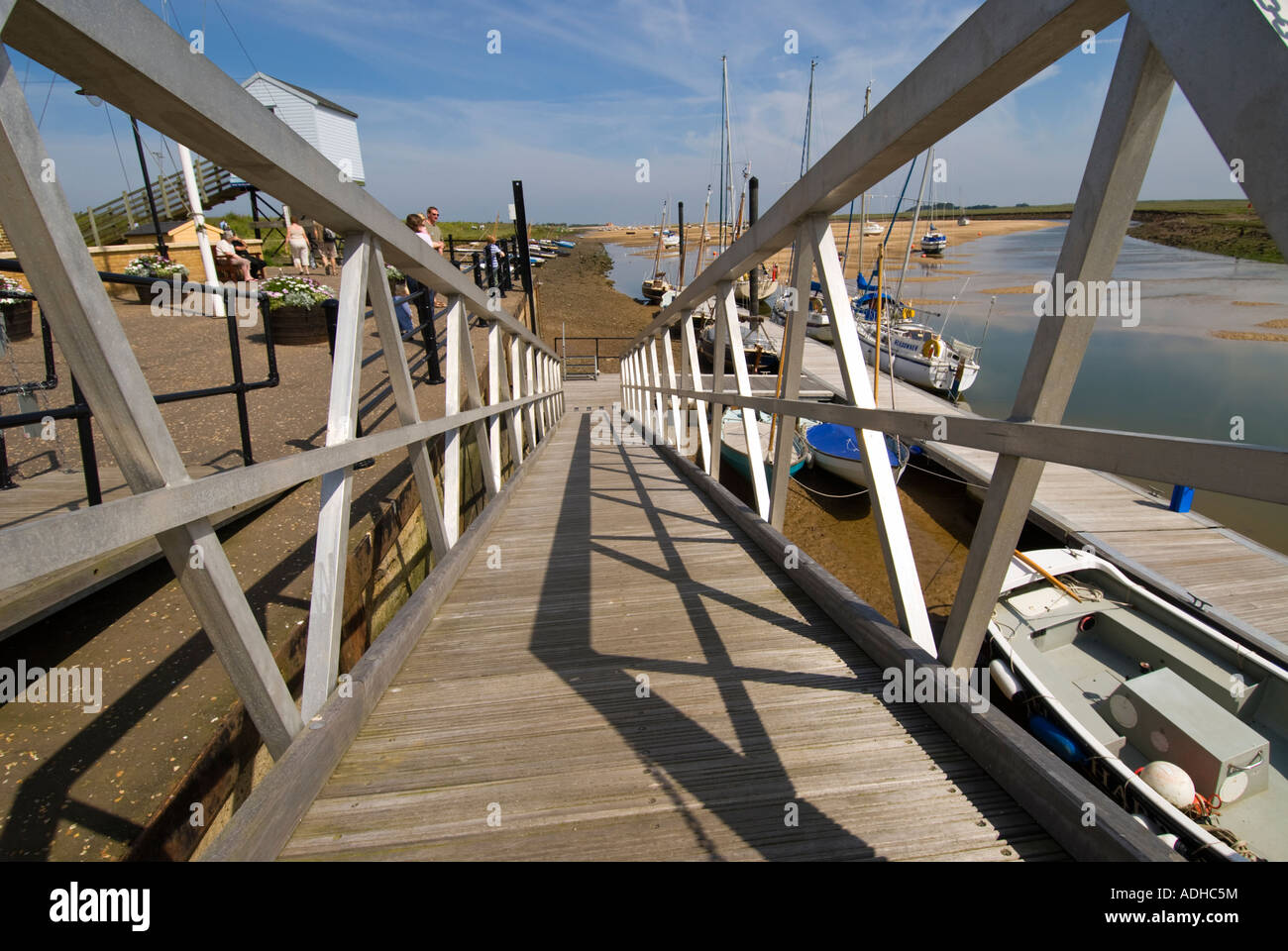 Boarding Ramp Leading Onto Quayside Harbour To Yachts Sailing Boats ...