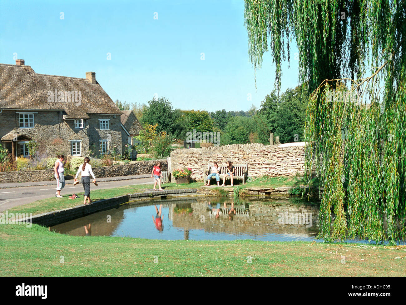 Classic English village pond Stock Photo - Alamy