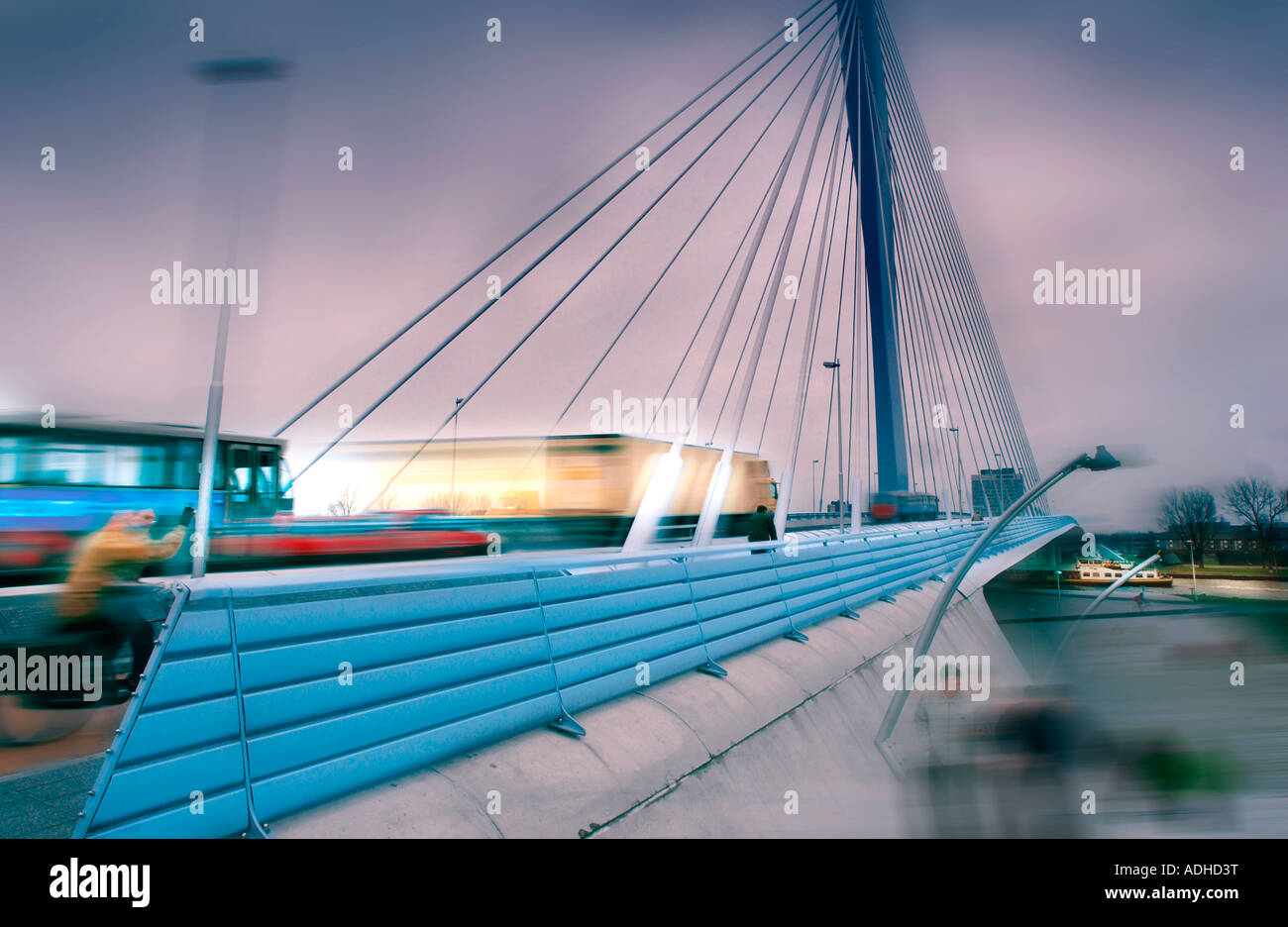 Bridge crossing water Stock Photo - Alamy