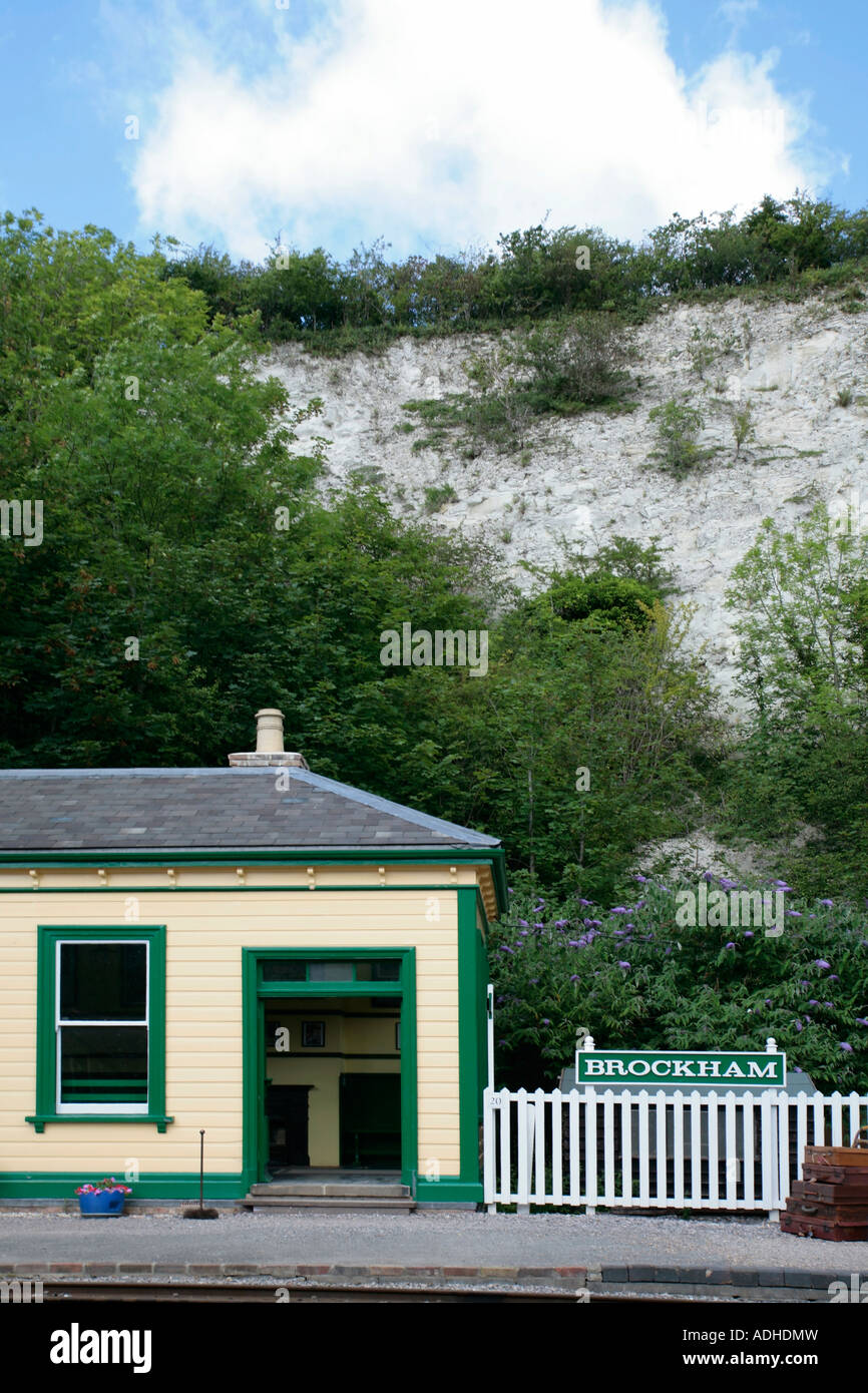 Brockham Station at Amberley Working Museum, Amberley, West Sussex, UK ...