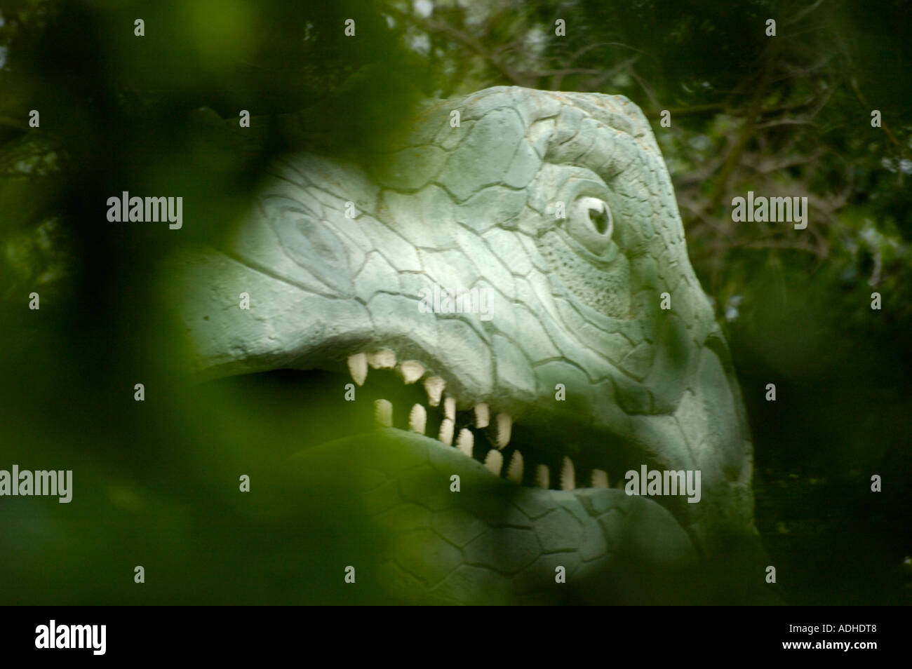 Statue of dinosaur in Crystal Palace Park England Stock Photo - Alamy