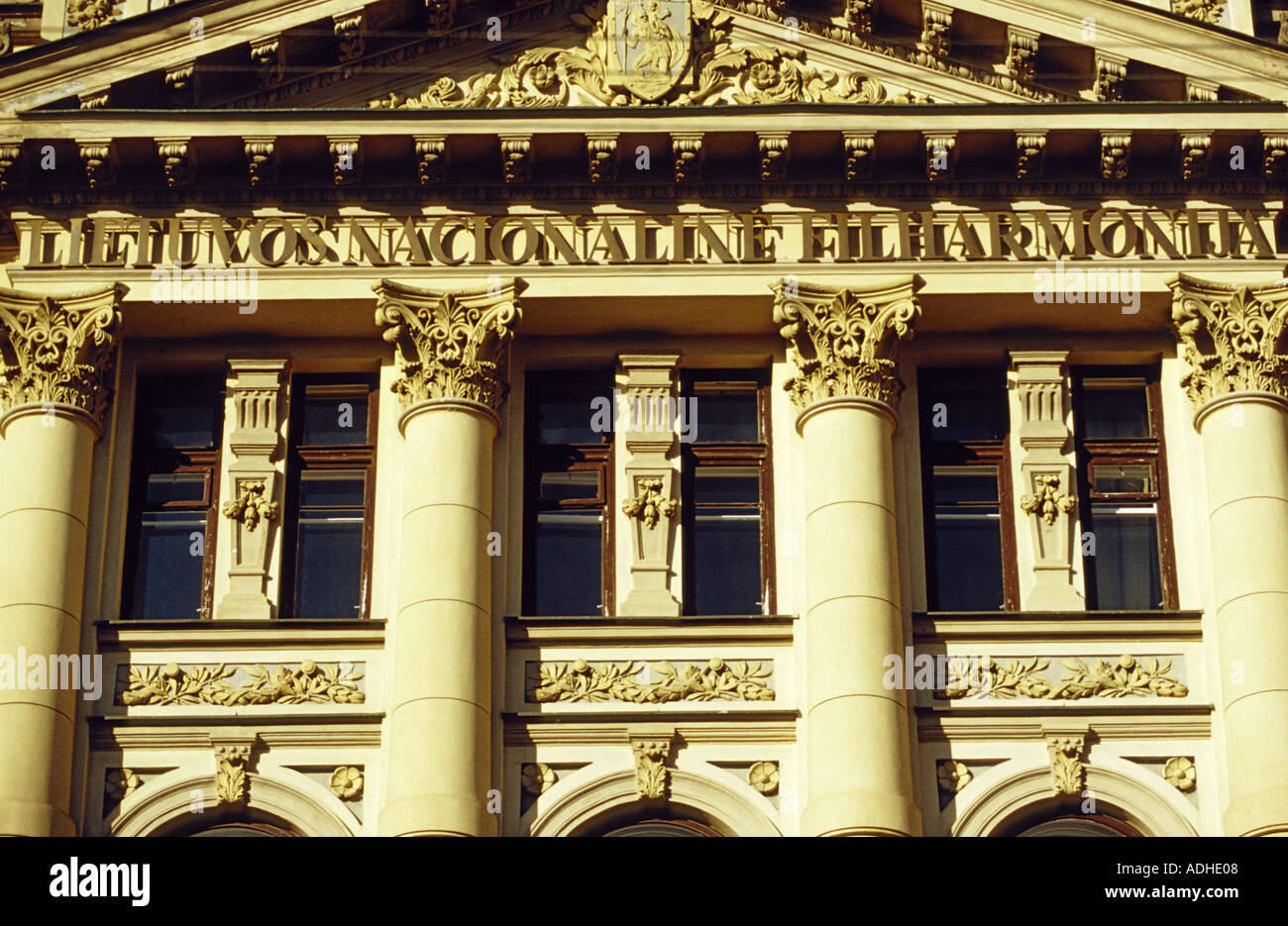 The National Philharmonica Building Old Town Vilnius Lithuania Stock ...
