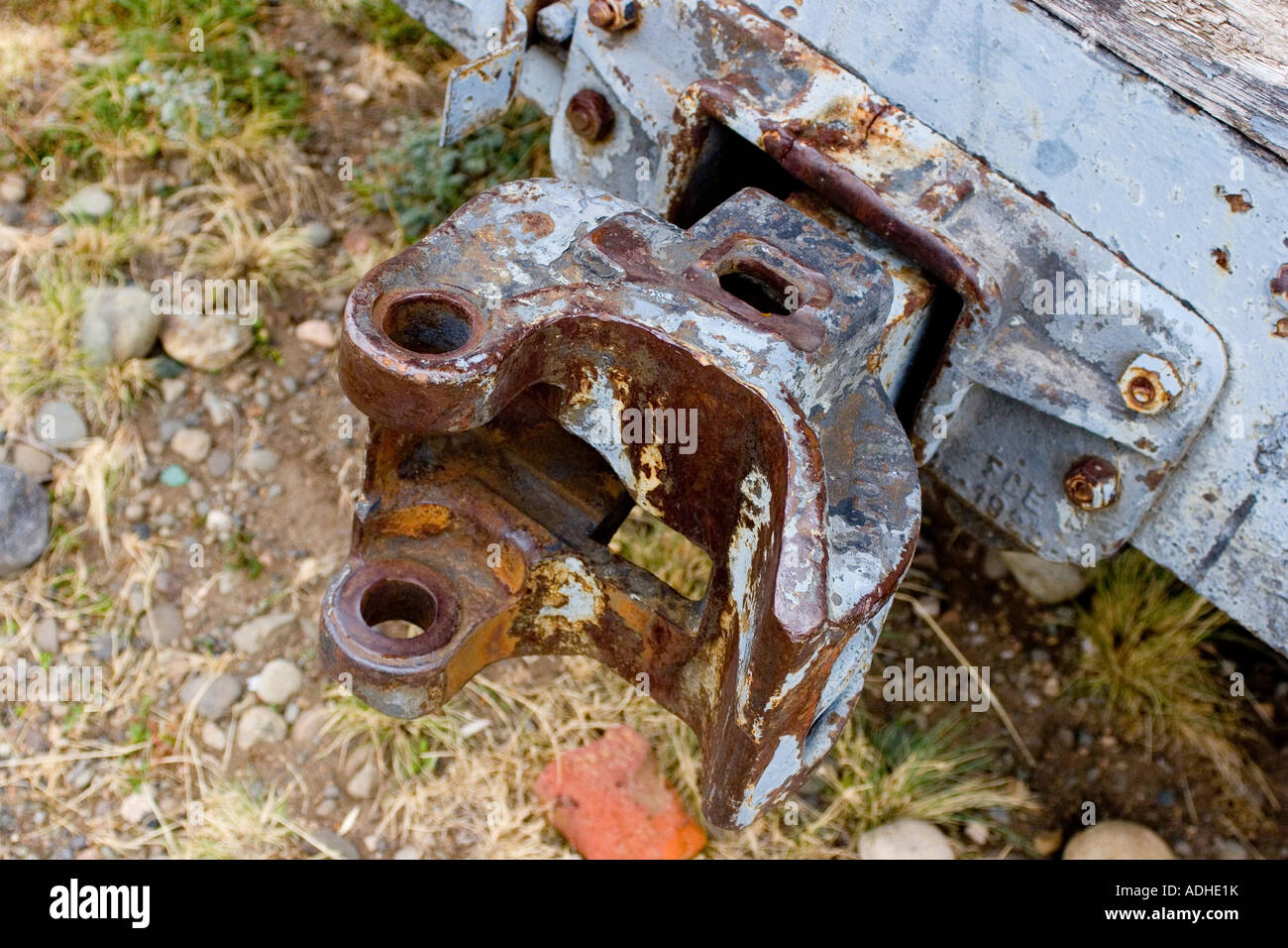 Detail of train joint Stock Photo - Alamy