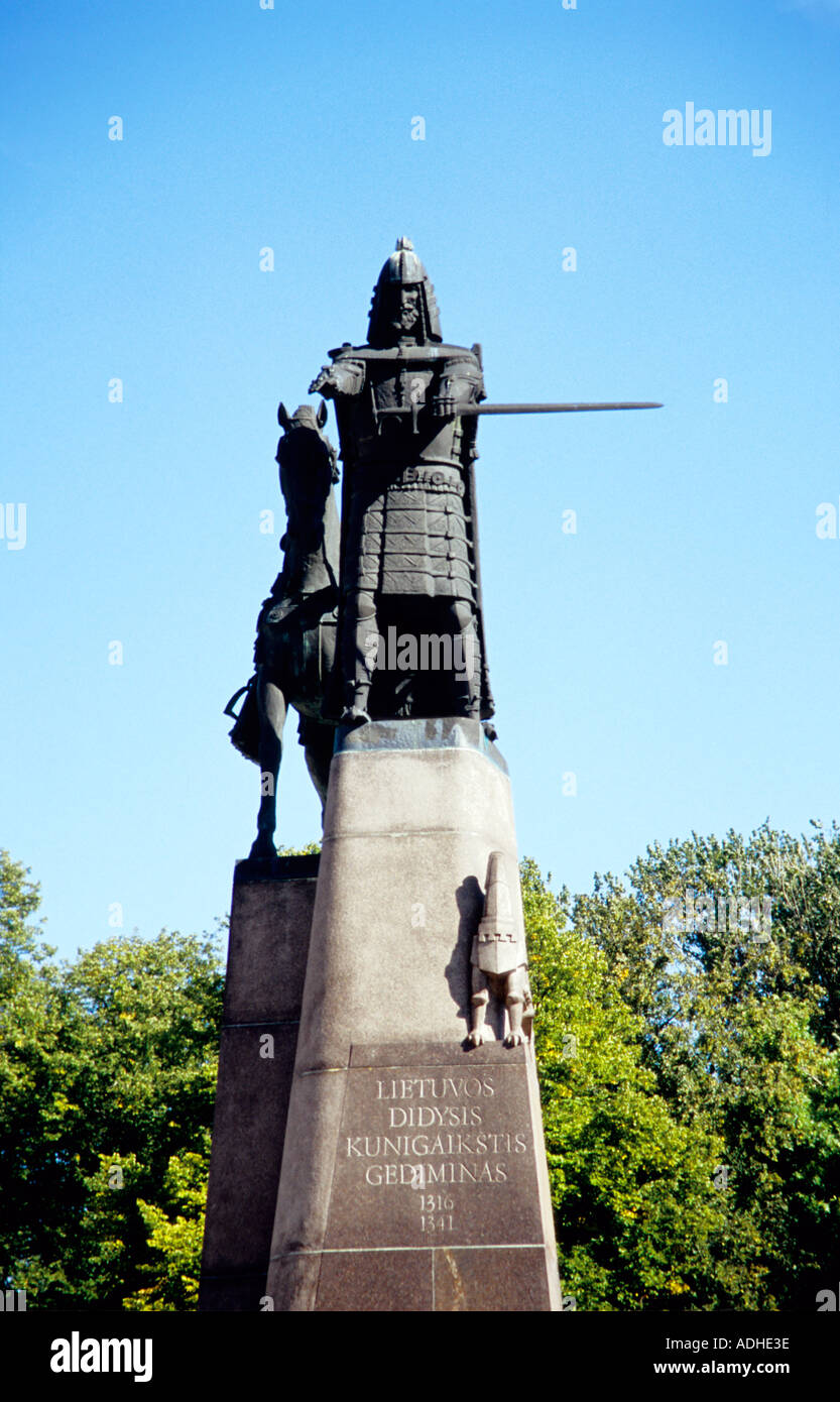 Monument to Grand Duke Gediminas Cathedral Square Vilnius Lithuania ...