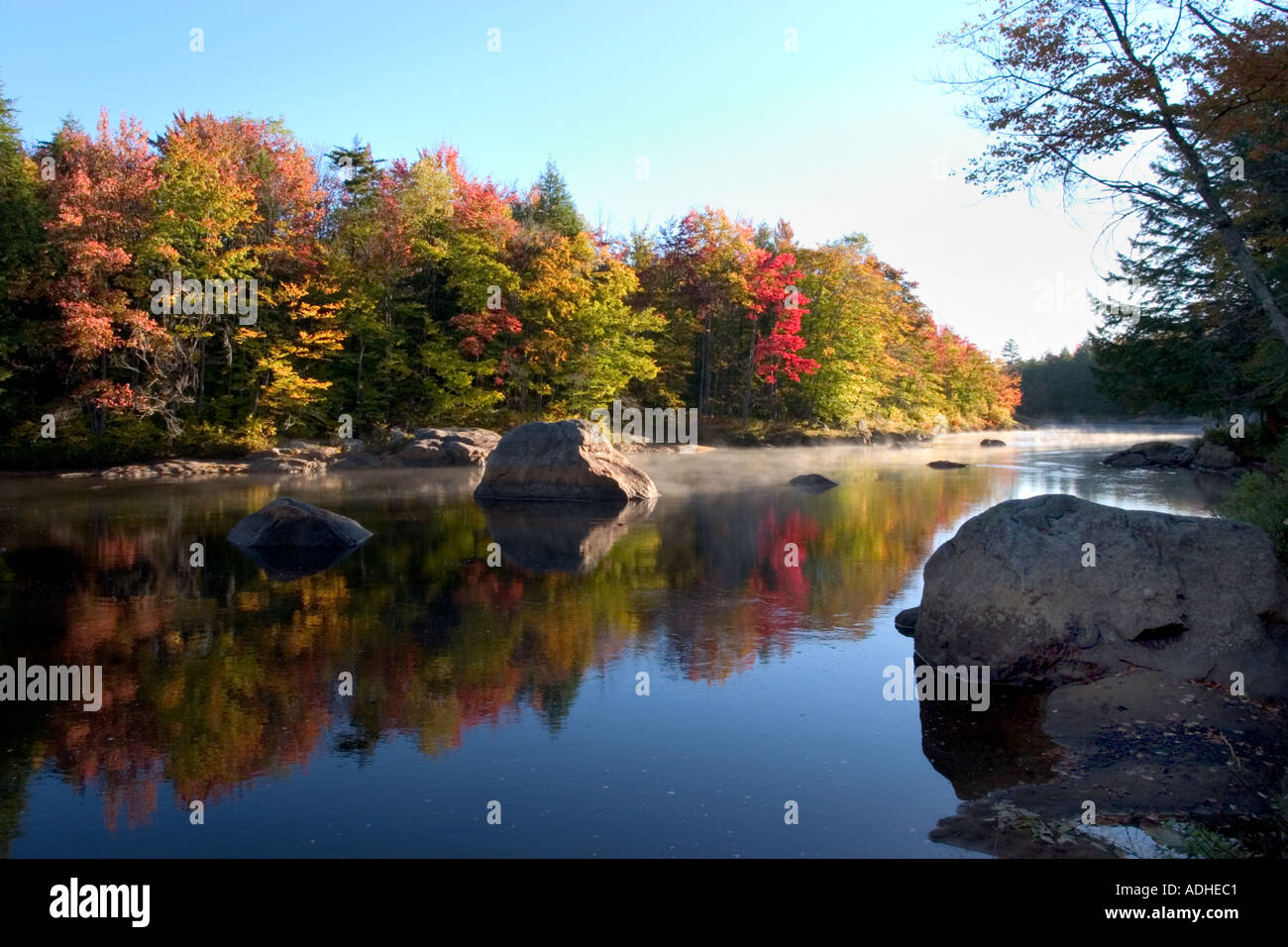Moose River in the Adirondcak Mountains of New York State Stock Photo ...