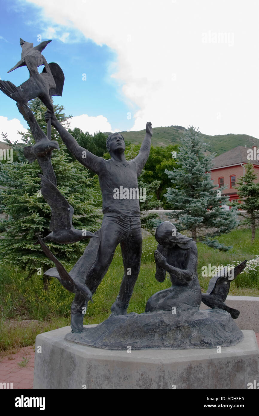 Monument commemorating the miracle of the coming of the seagulls to ...