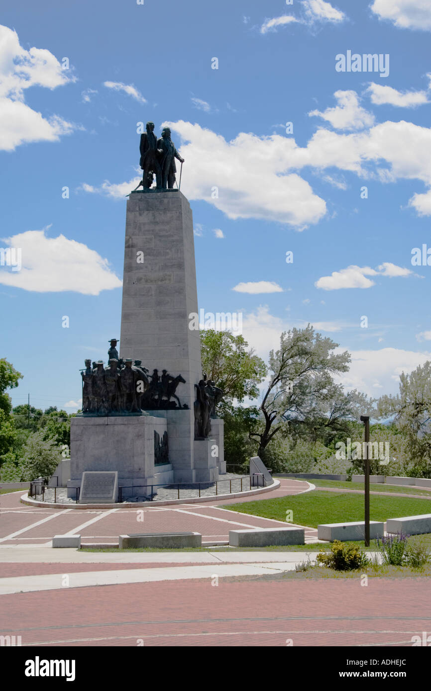 This Is the Place Monument commemorates the Mormon pioneers entering ...