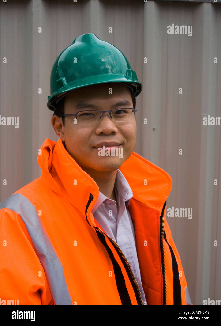 Asian Male Construction worker Stock Photo - Alamy