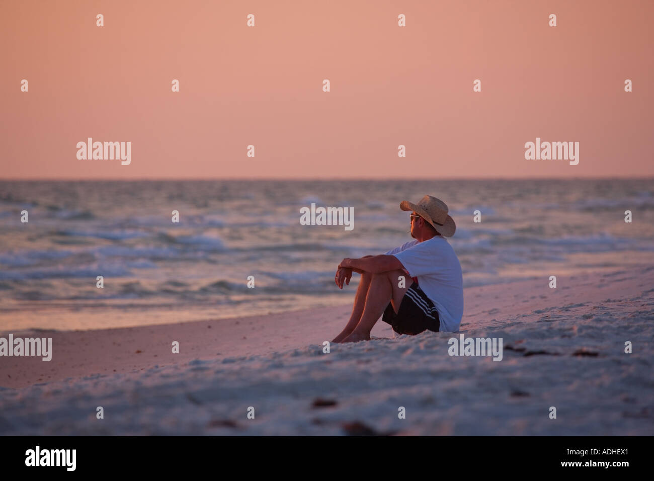 Gulf of mexico beach beaches sunset clouds water sky hi-res stock ...