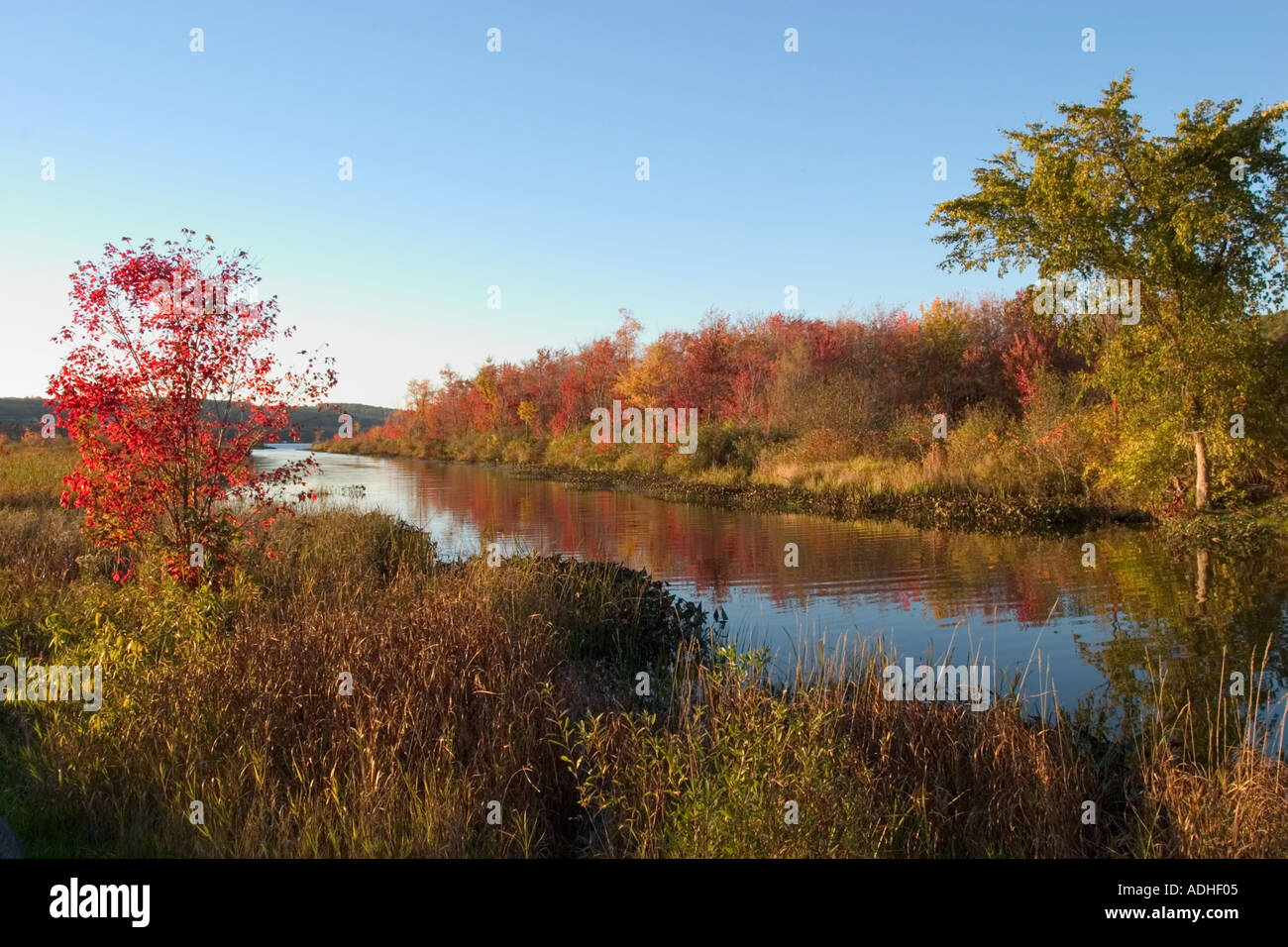 Fall color channel between Waneta Lake and Lamoka Lake in the Finger ...