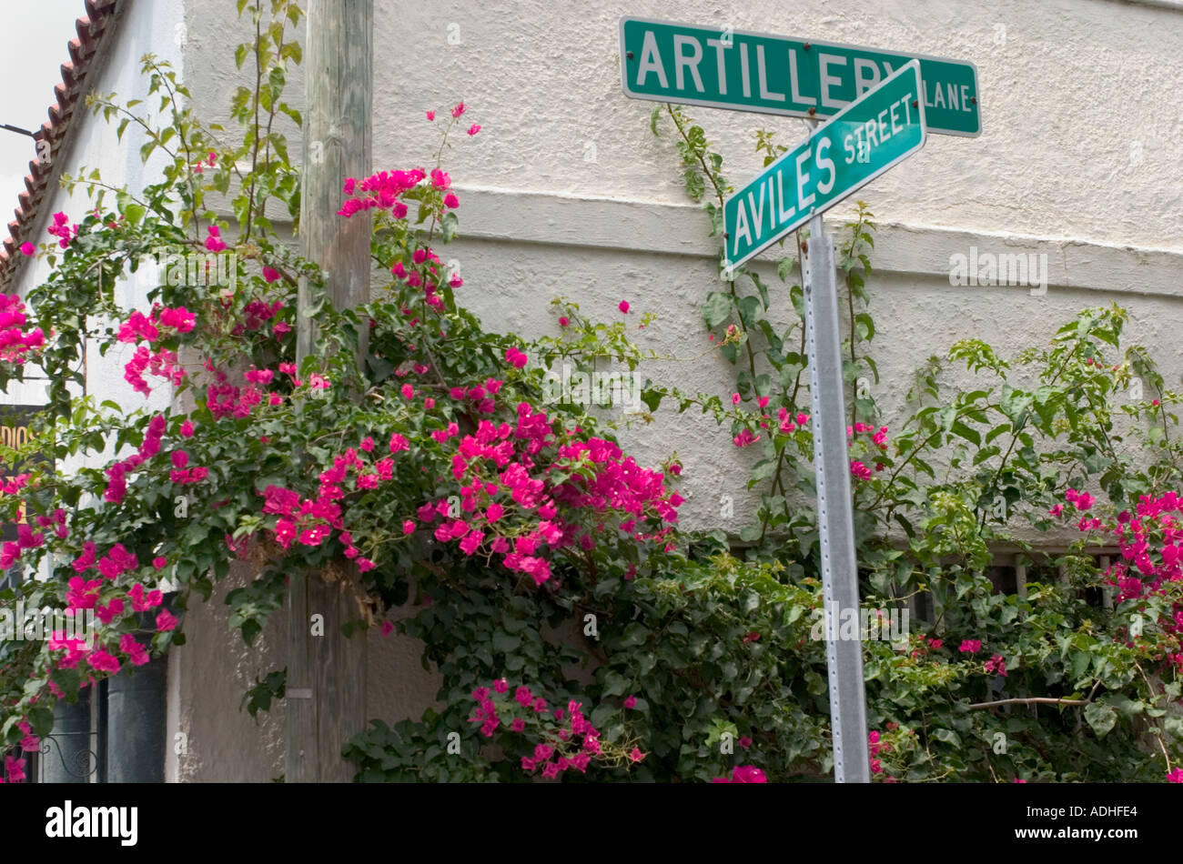 Street signs St Augustine Florida USA Stock Photo - Alamy