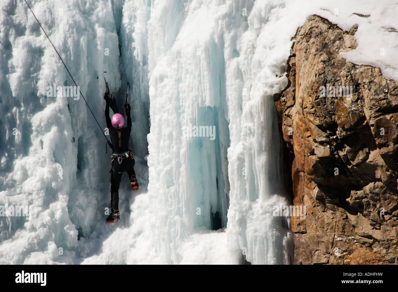 USA Colorado Ouray Box Canyon Ice Park Ice Climbing capital of America ...