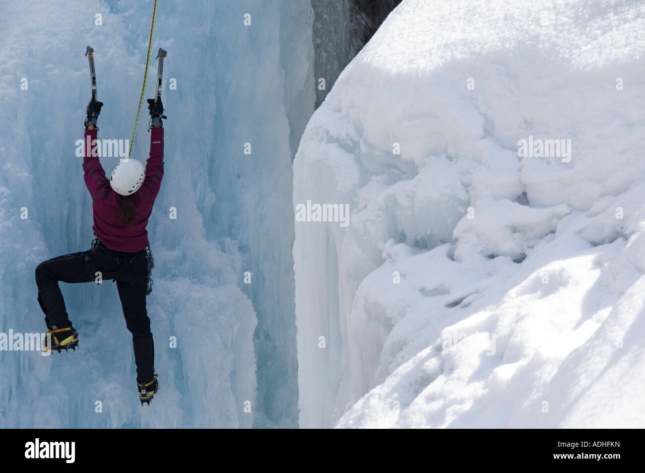 USA Colorado Ouray Box Canyon Ice Park Ice Climbing capital of America ...
