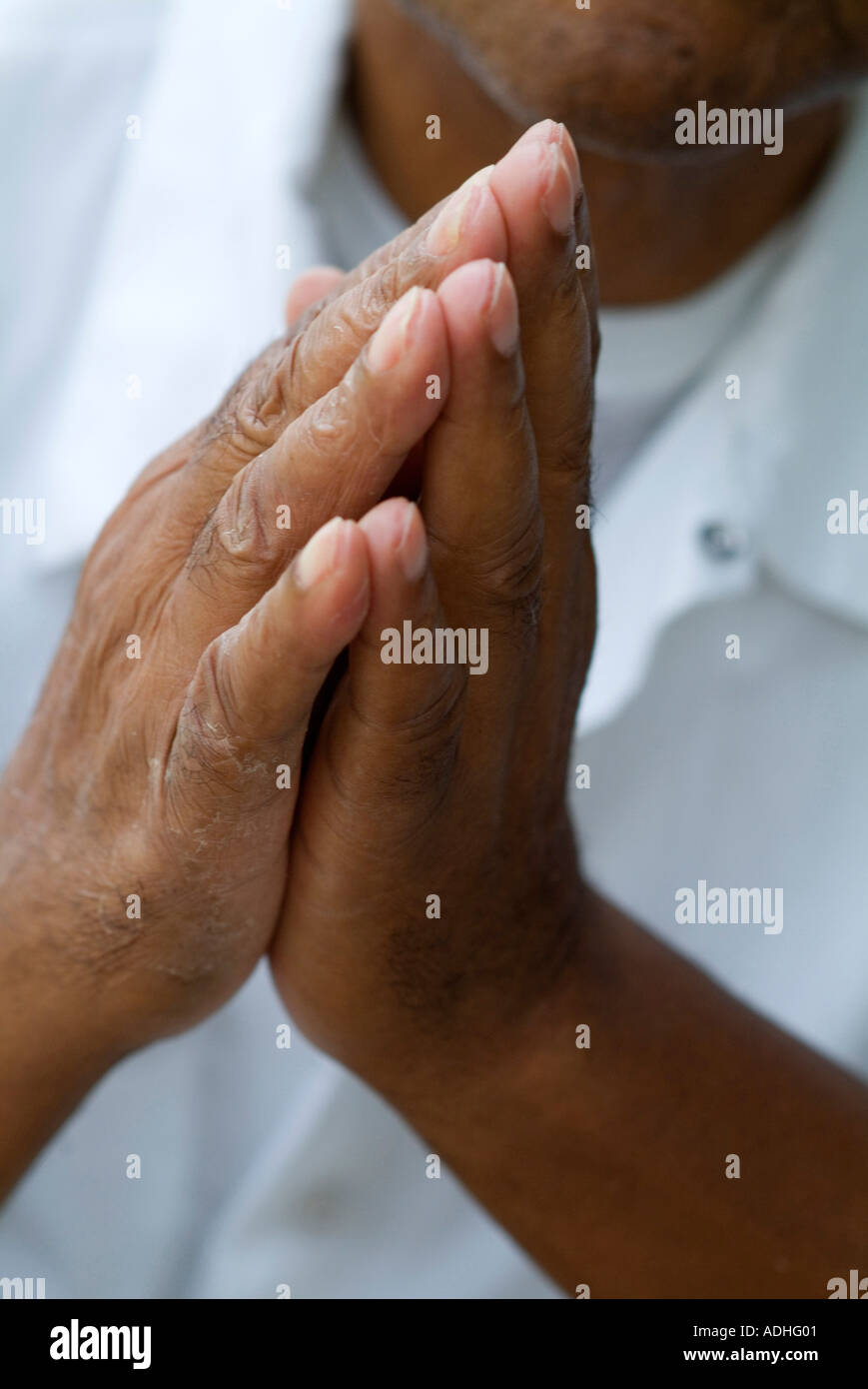 Close-up of a person's hands together Stock Photo - Alamy