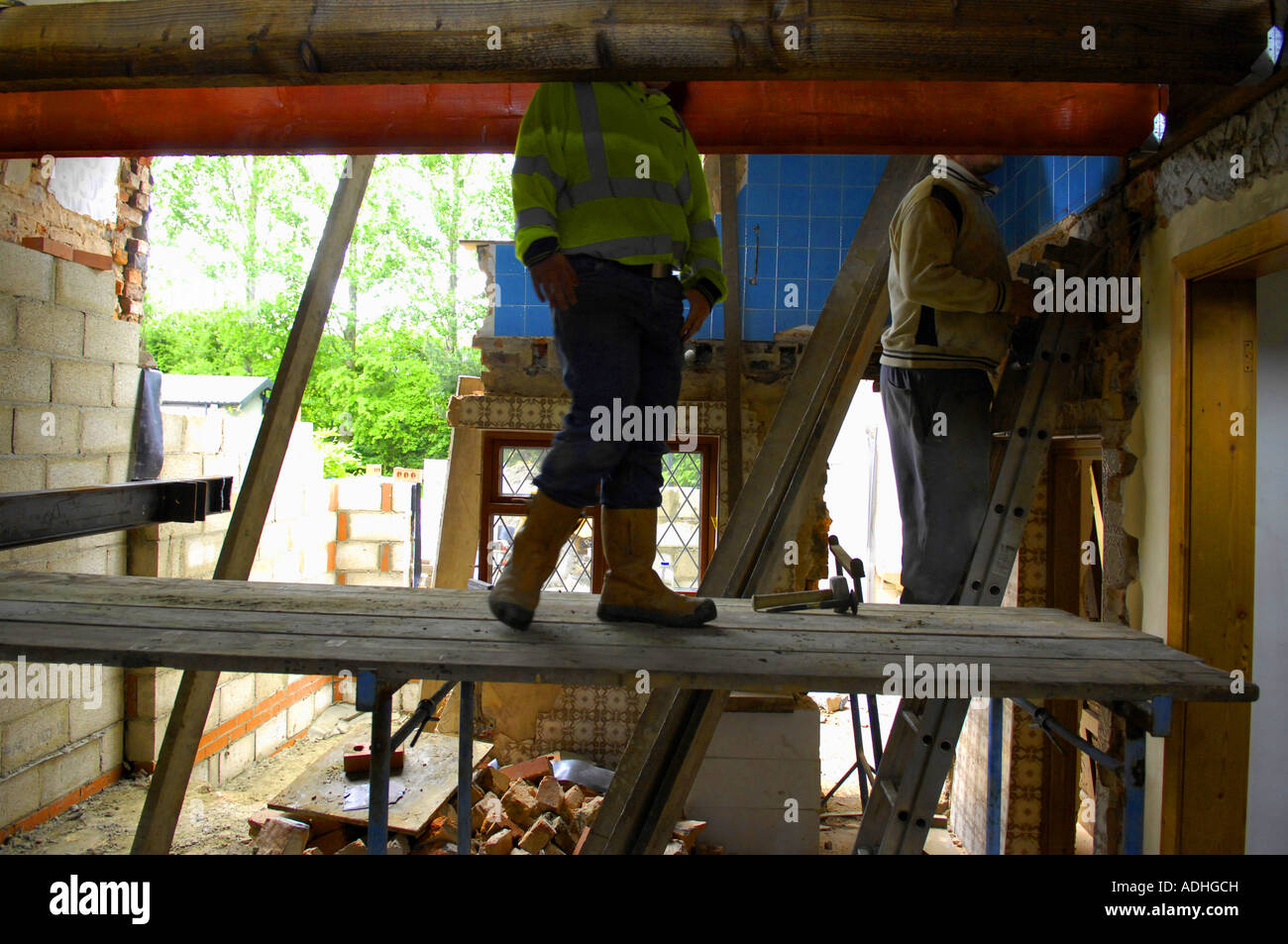 builder interior room property development house being renovated Stock ...