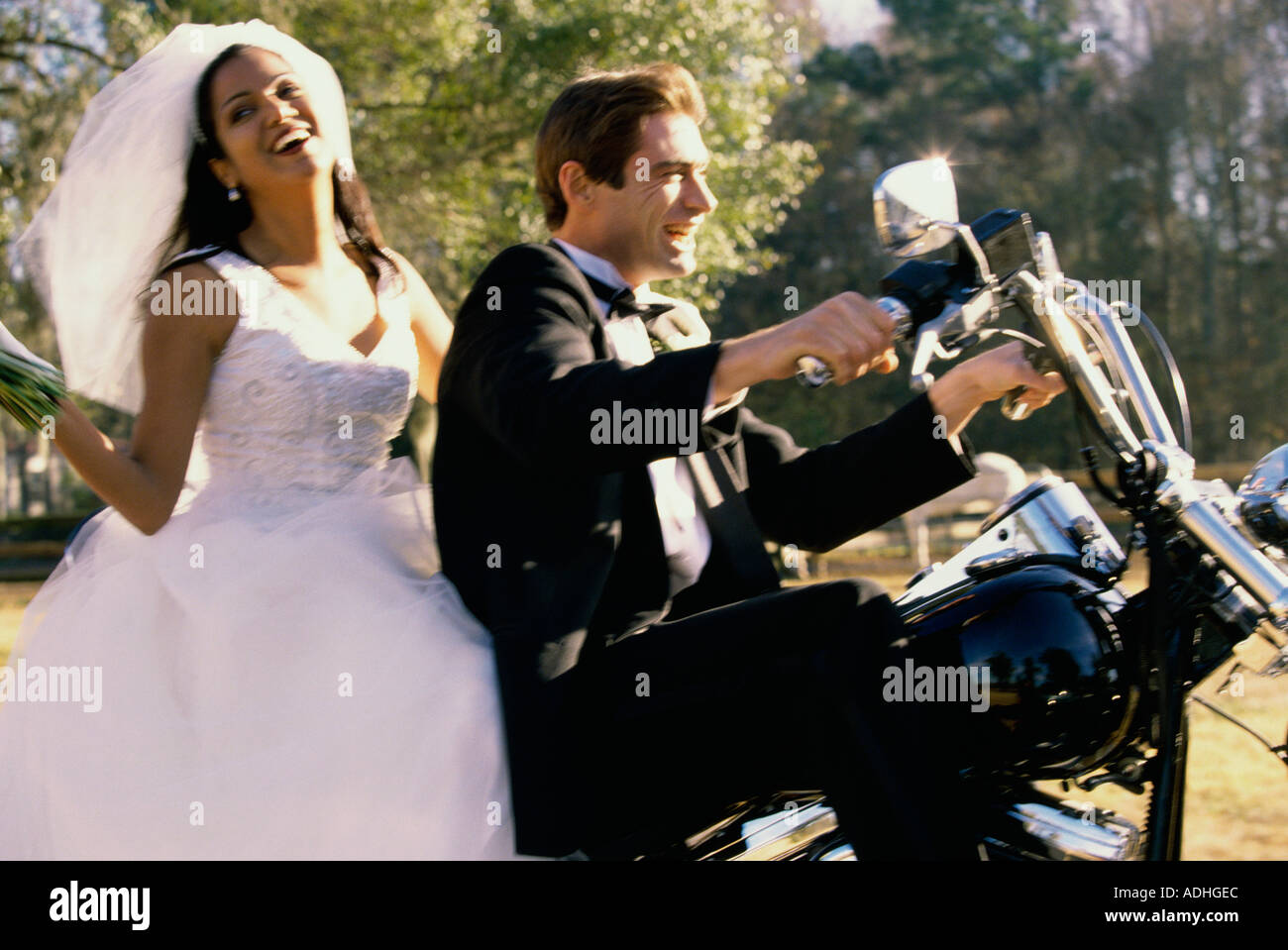 Motorcycle wedding hi-res stock photography and images - Alamy