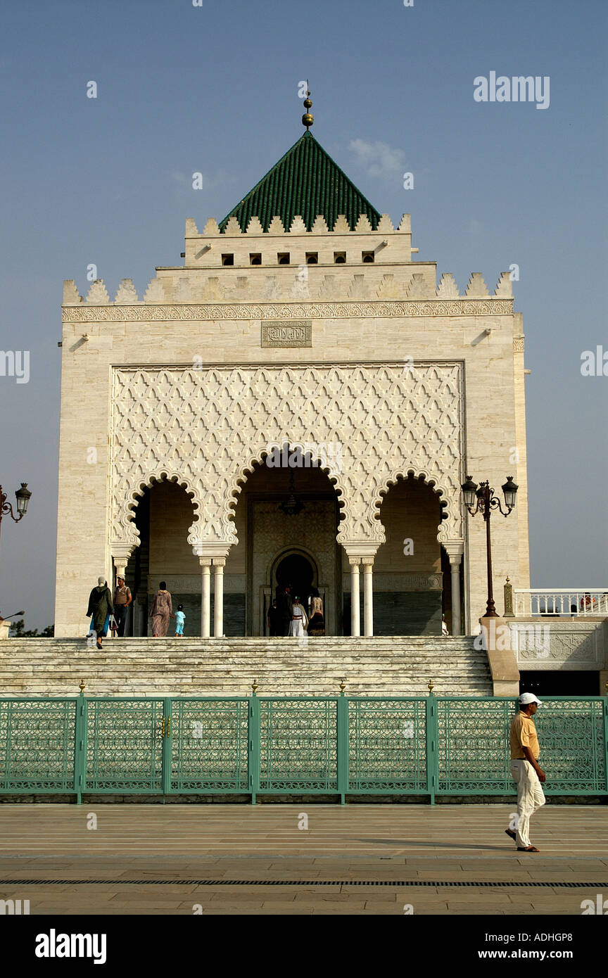 Mausoleum of Mohammed 5th V designed by Vo Toan Rabat Morocco Stock ...