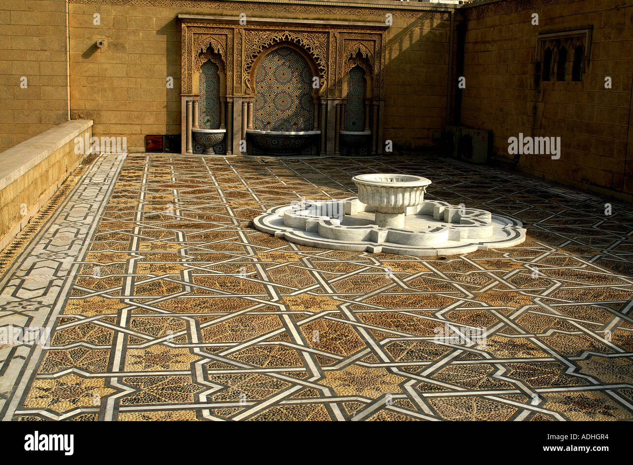 Fountain outside Mausoleum of Mohammed 5th V Rabat Morocco Stock Photo ...