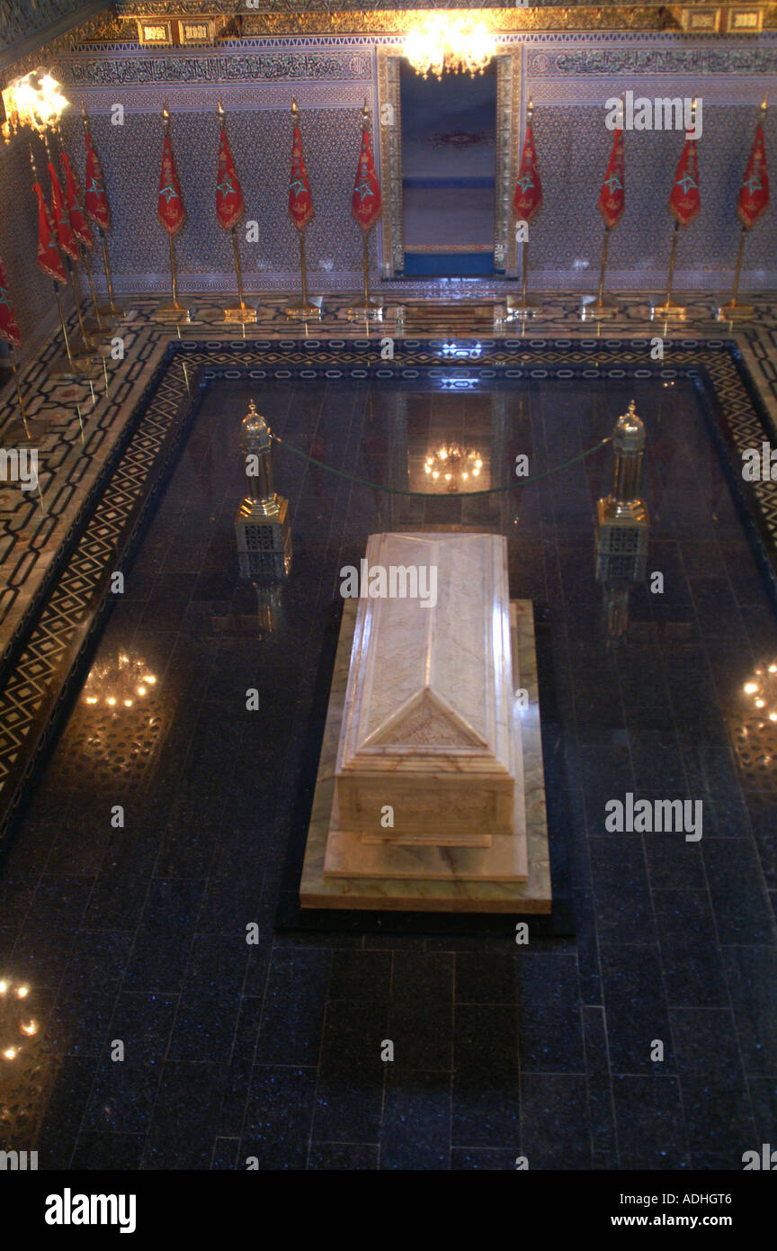 The sarcophagus Mausoleum of Mohammed 5th V Rabat Morocco Stock Photo ...