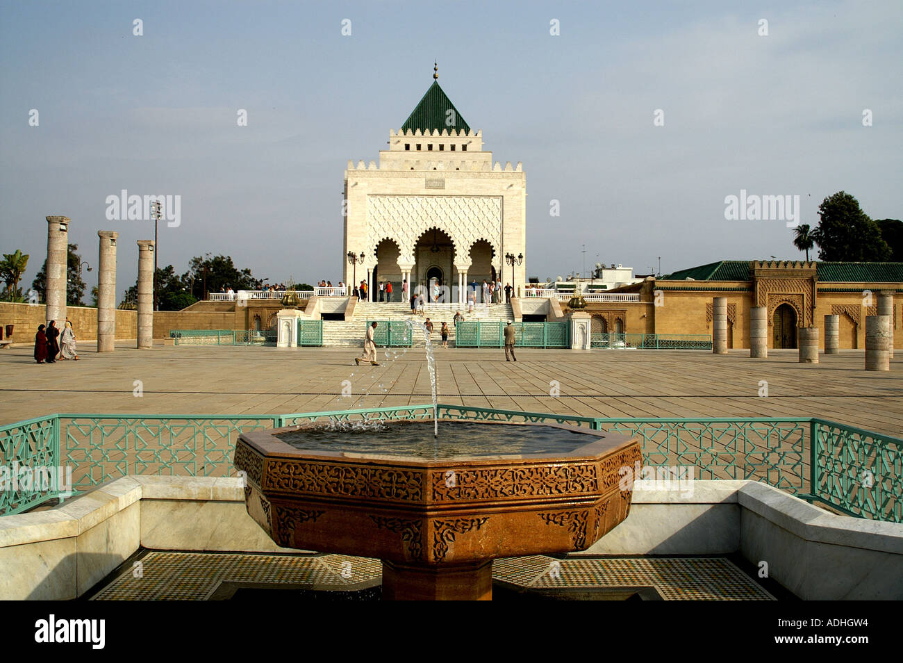 Fountain outside Mausoleum of Mohammed 5th V Rabat Morocco Stock Photo ...