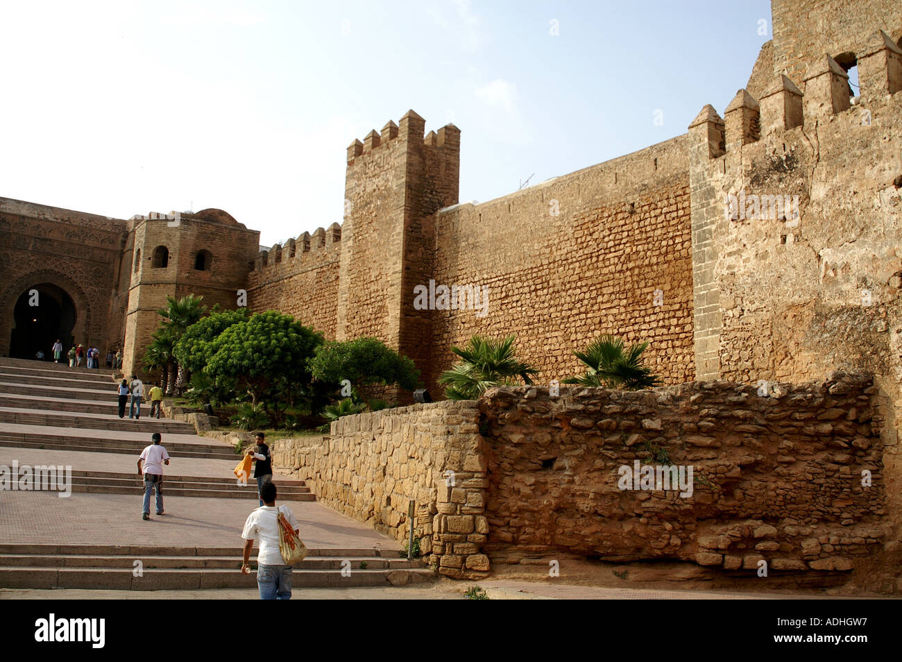 Defensive city walls built by Yacoub el-Mansour 1195 of Rabat Morocco ...