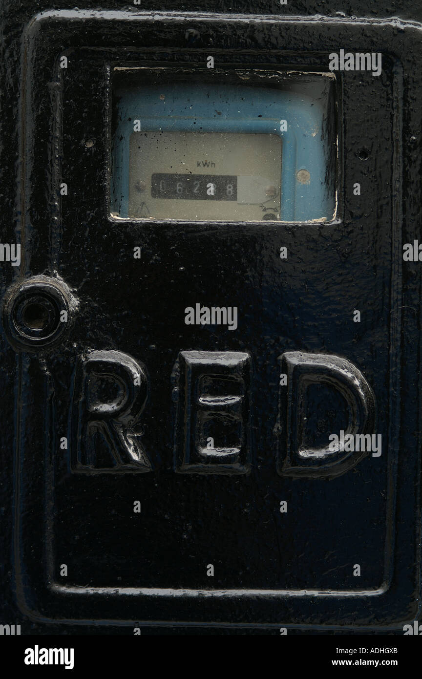 Red is Black unusual electricity meter box in Rabat Morocco Stock Photo ...