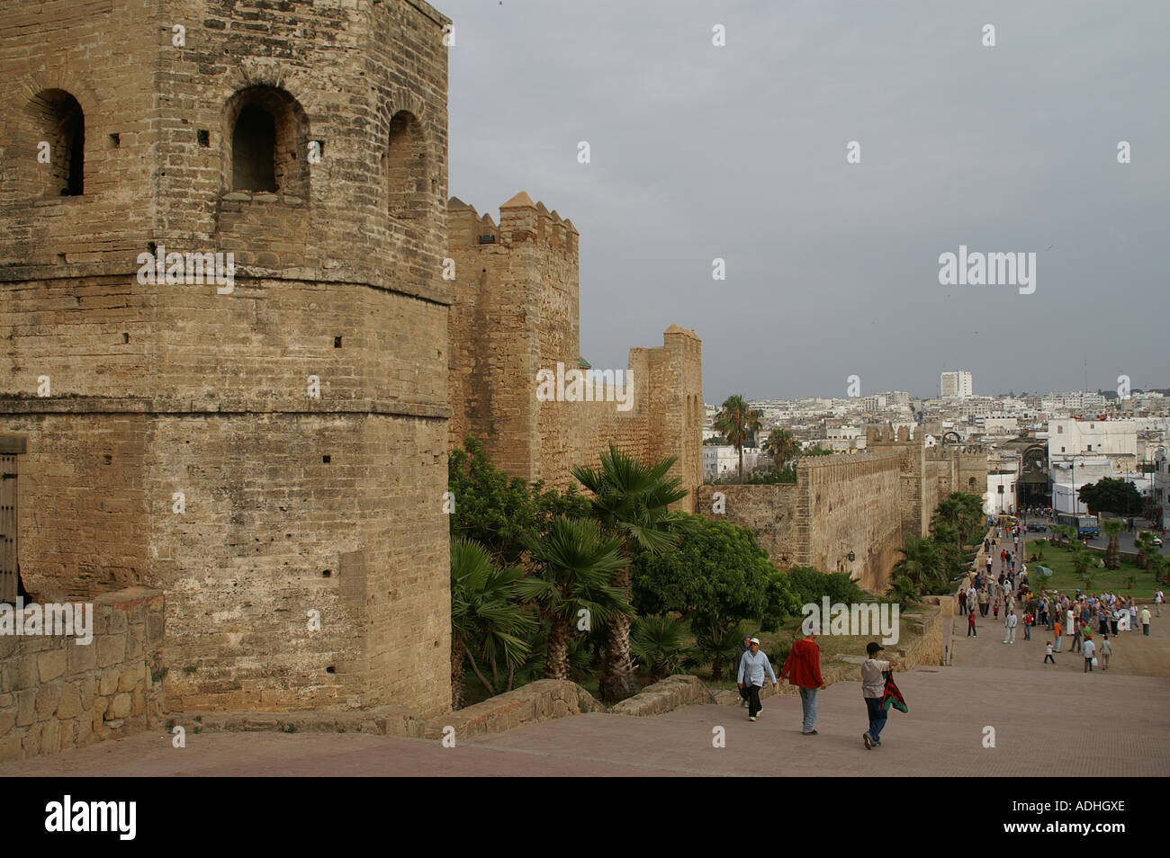 Defensive city walls built by Yacoub el-Mansour 1195 of Rabat Morocco ...