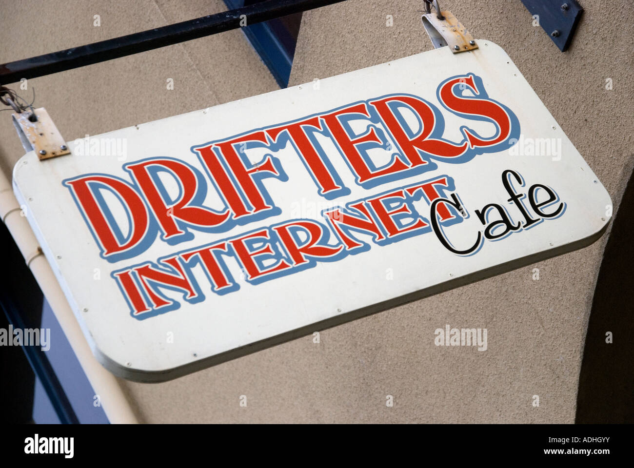 Sign on an Internet cafe Stock Photo - Alamy