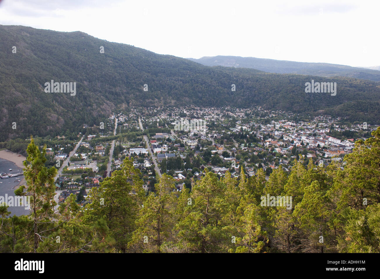 San Martin de los Andes city from a viewpoint Stock Photo - Alamy