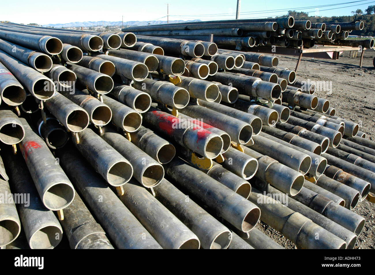 Laying out pipes for water irrigation in dry parts of the California ...