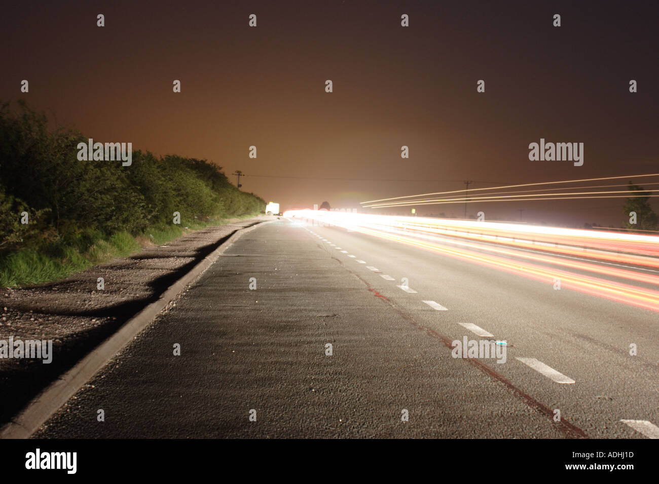 Road at Night Stock Photo - Alamy