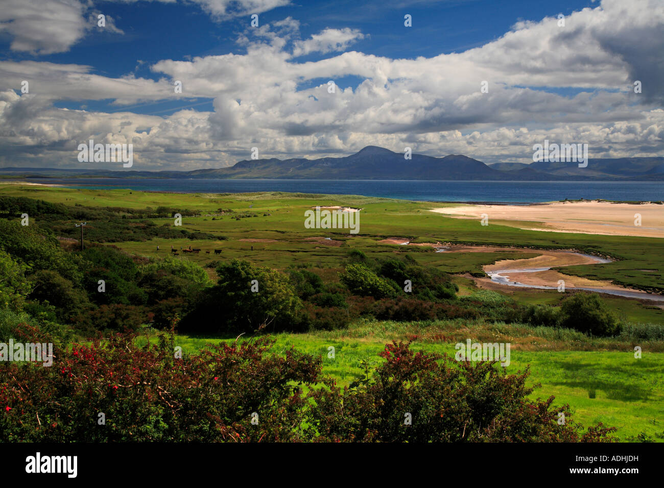 Clew Bay towards Croagh Patrick from Mulranny, County Mayo, Ireland ...