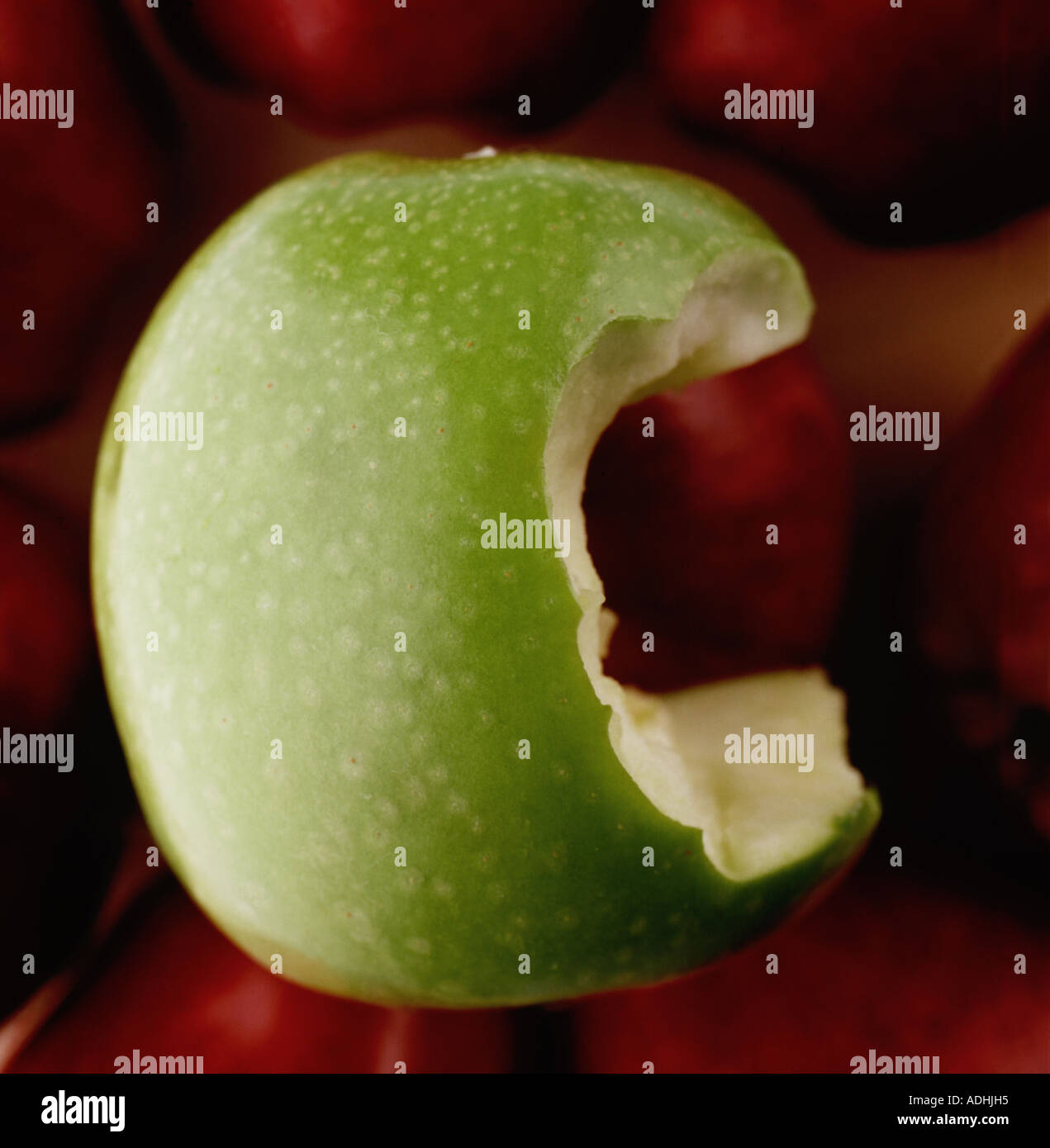 C Letter bite from apple Stock Photo - Alamy