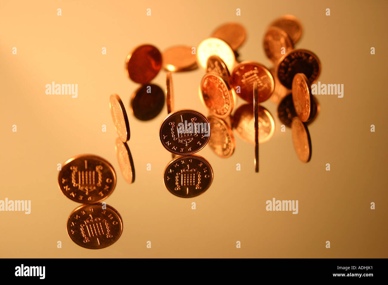 English money floating hi-res stock photography and images - Alamy