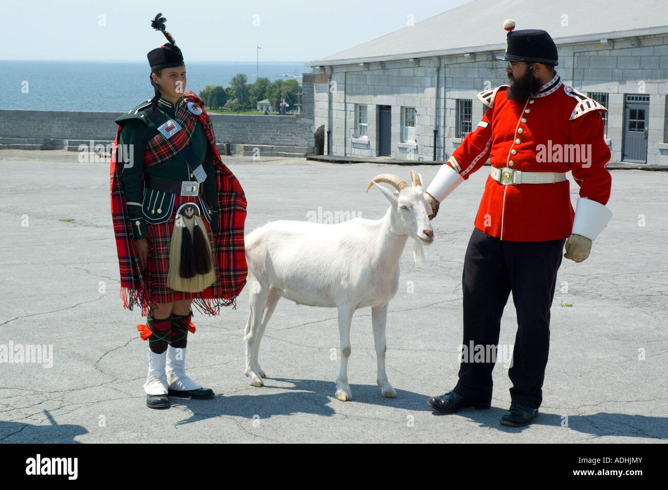 Soldier with goat mascot Stock Photo - Alamy