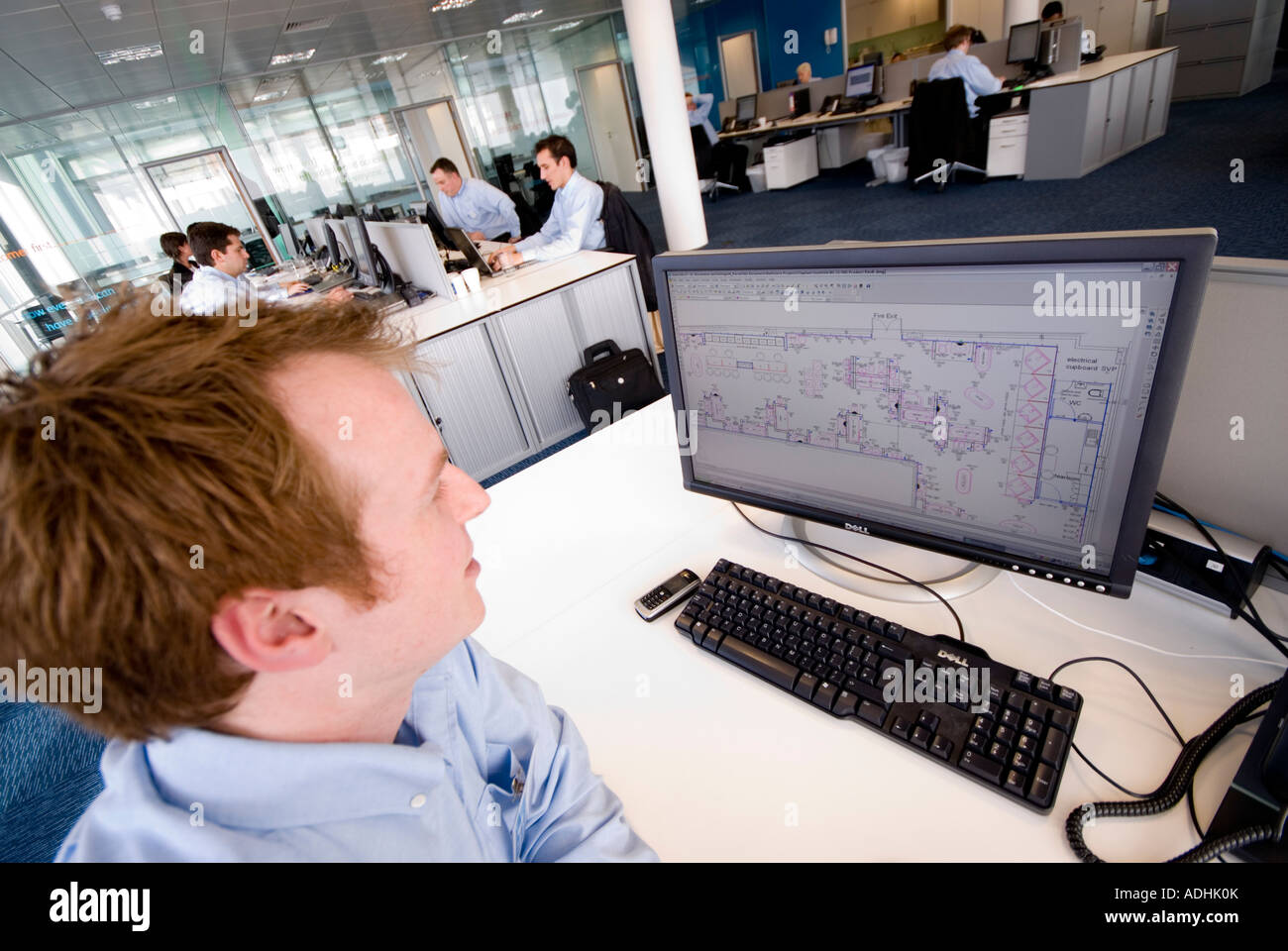 At work in a design office London December 2006 Stock Photo - Alamy