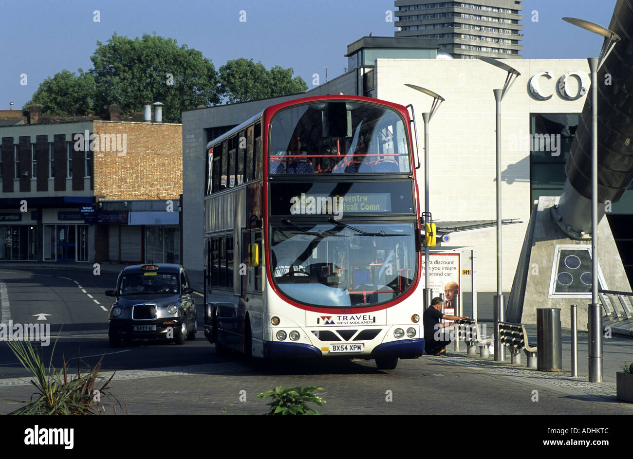 Travel West Midlands bus in city centre at Millennium Place, Coventry ...