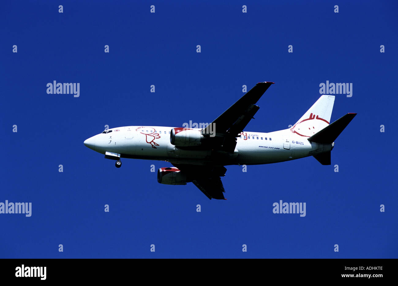 bmi Baby Boeing 737 aircraft approaching Birmingham International ...