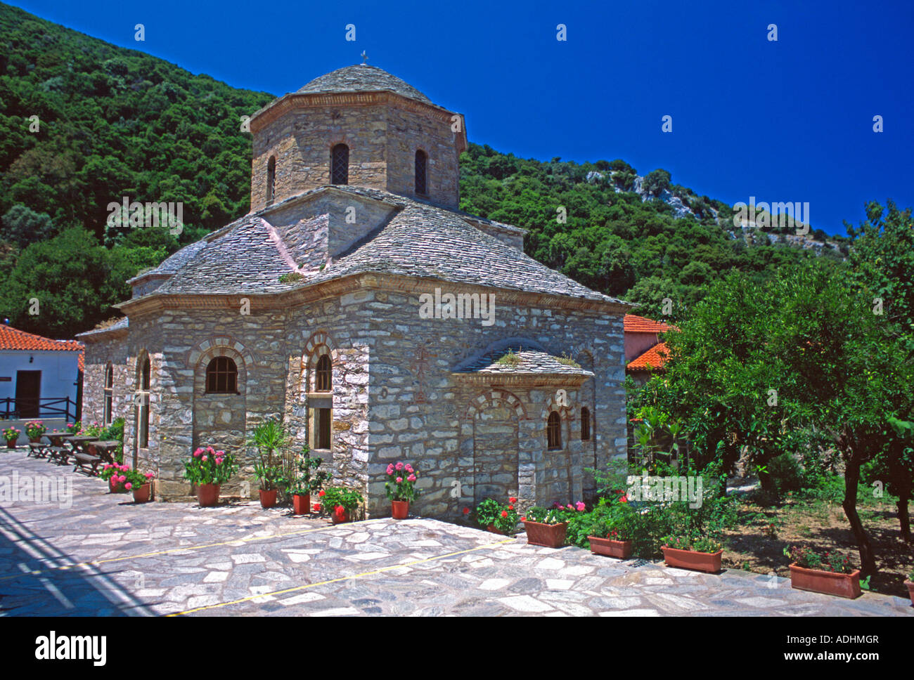 Monastry Aghios Evagelistrias Skiathos Sporadic Island Stock Photo - Alamy