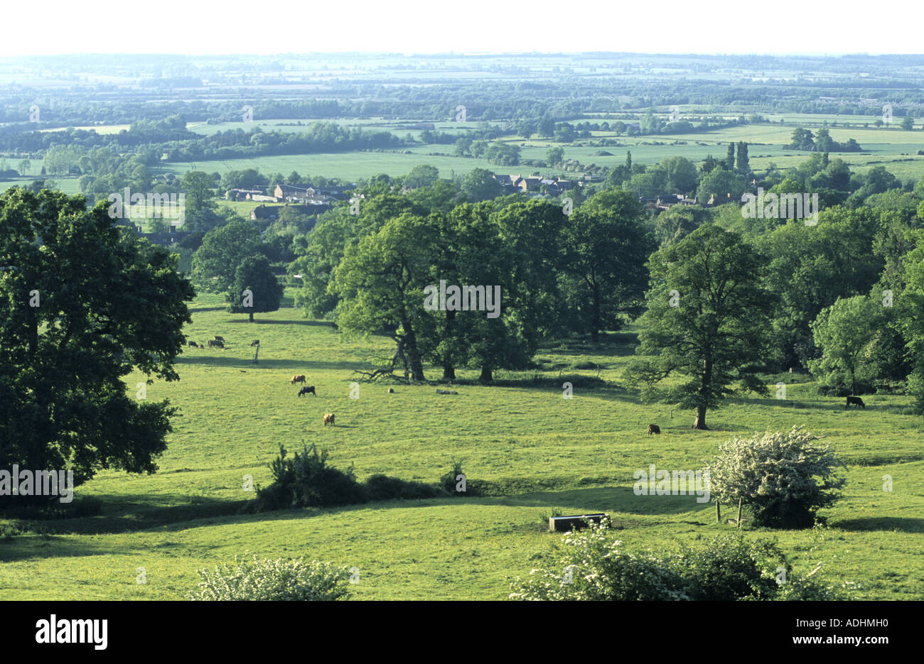 View over Edgehill Battlefield site from Edge Hill, Warwickshire ...