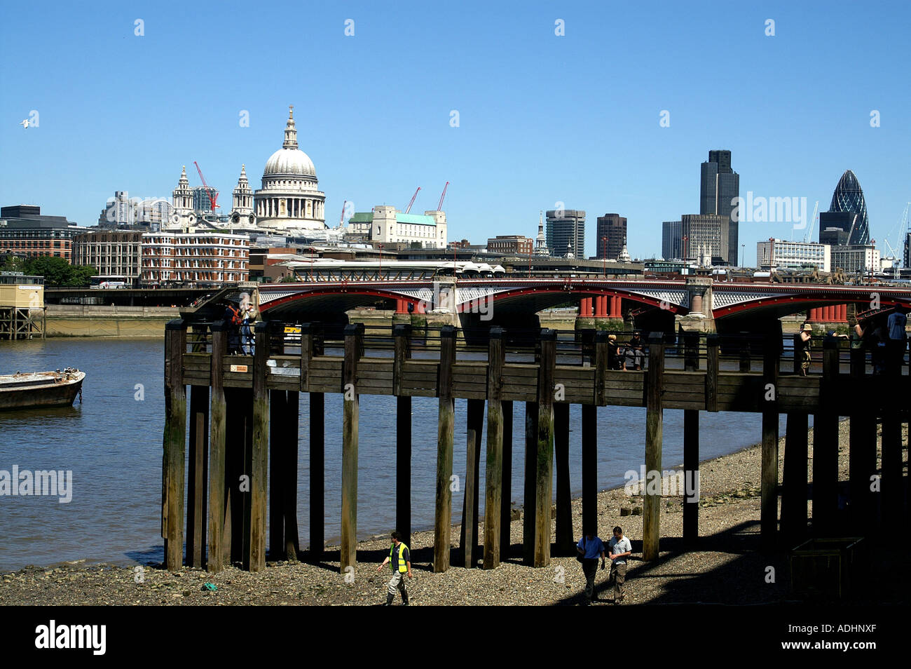 The Embankment South bank walkway London Stock Photo - Alamy