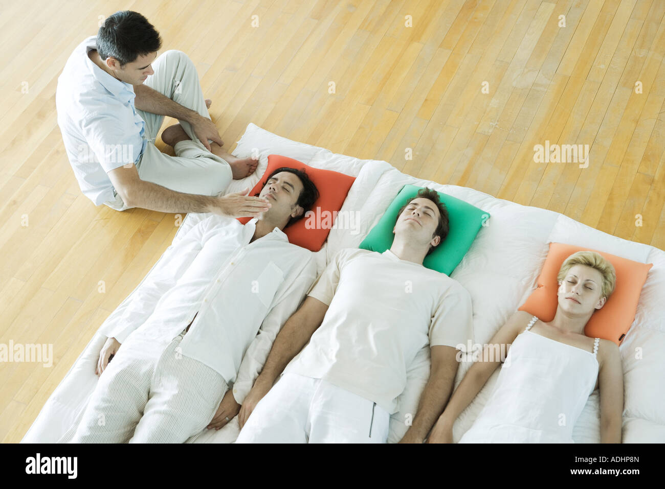 Group energy therapy Stock Photo - Alamy