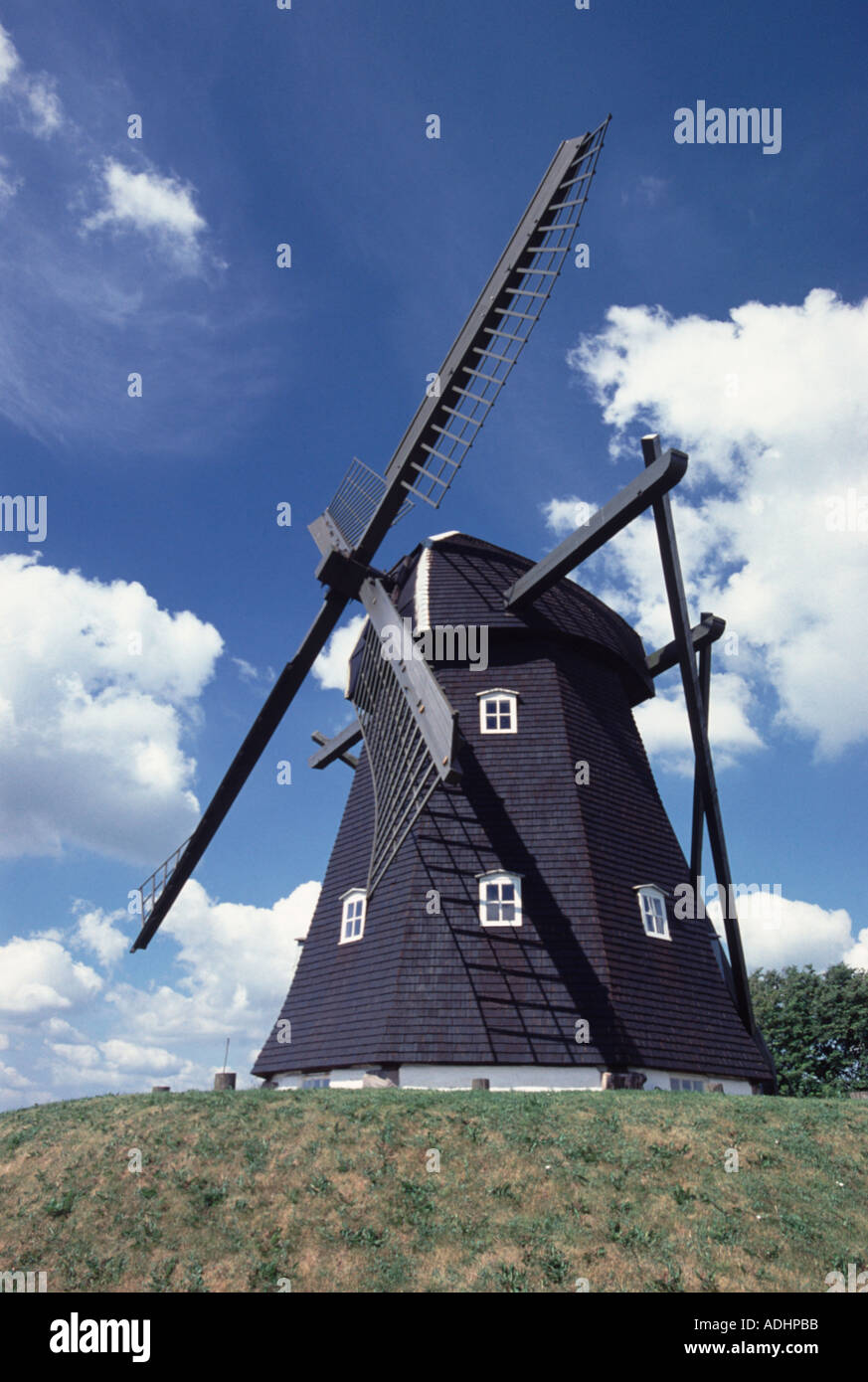Classic Windmill, Kloster Molle, Vestervig in Denmark Stock Photo - Alamy