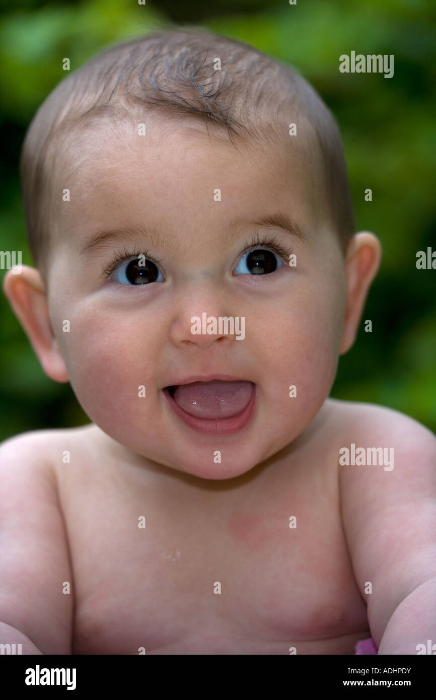 Infant Girl - England UK -6 months old Stock Photo - Alamy