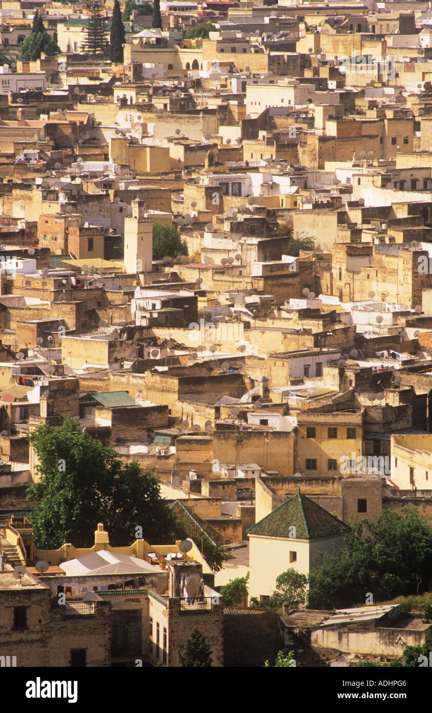 Morocco Fès City view to Medina Stock Photo - Alamy