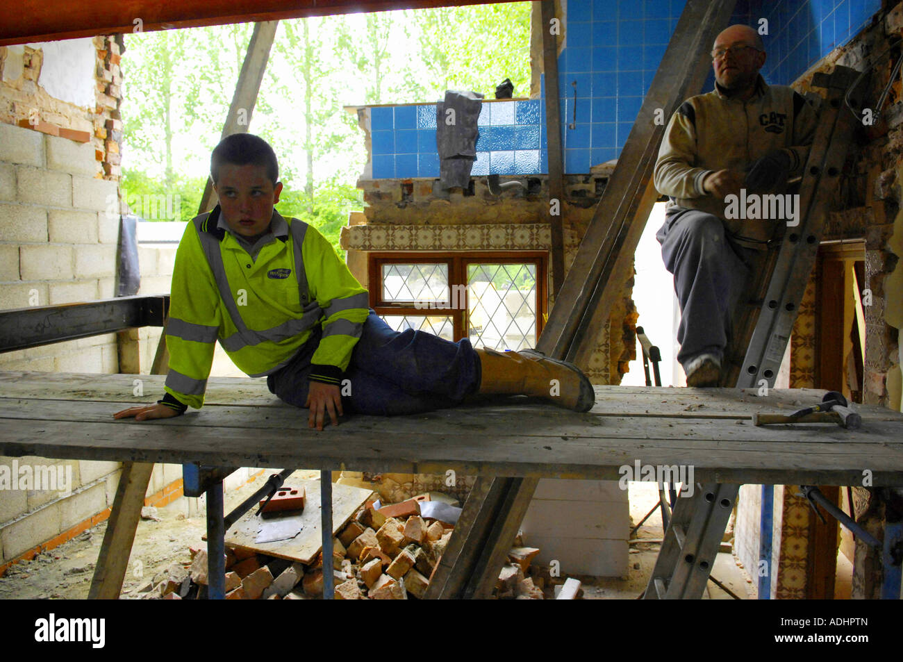 builders interior room property development house being renovated Stock ...